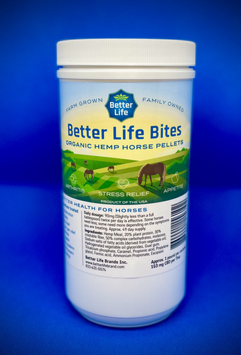Full Spectrum Organic Hemp Horse Pellets, 20 lb box | Better Life Brands
