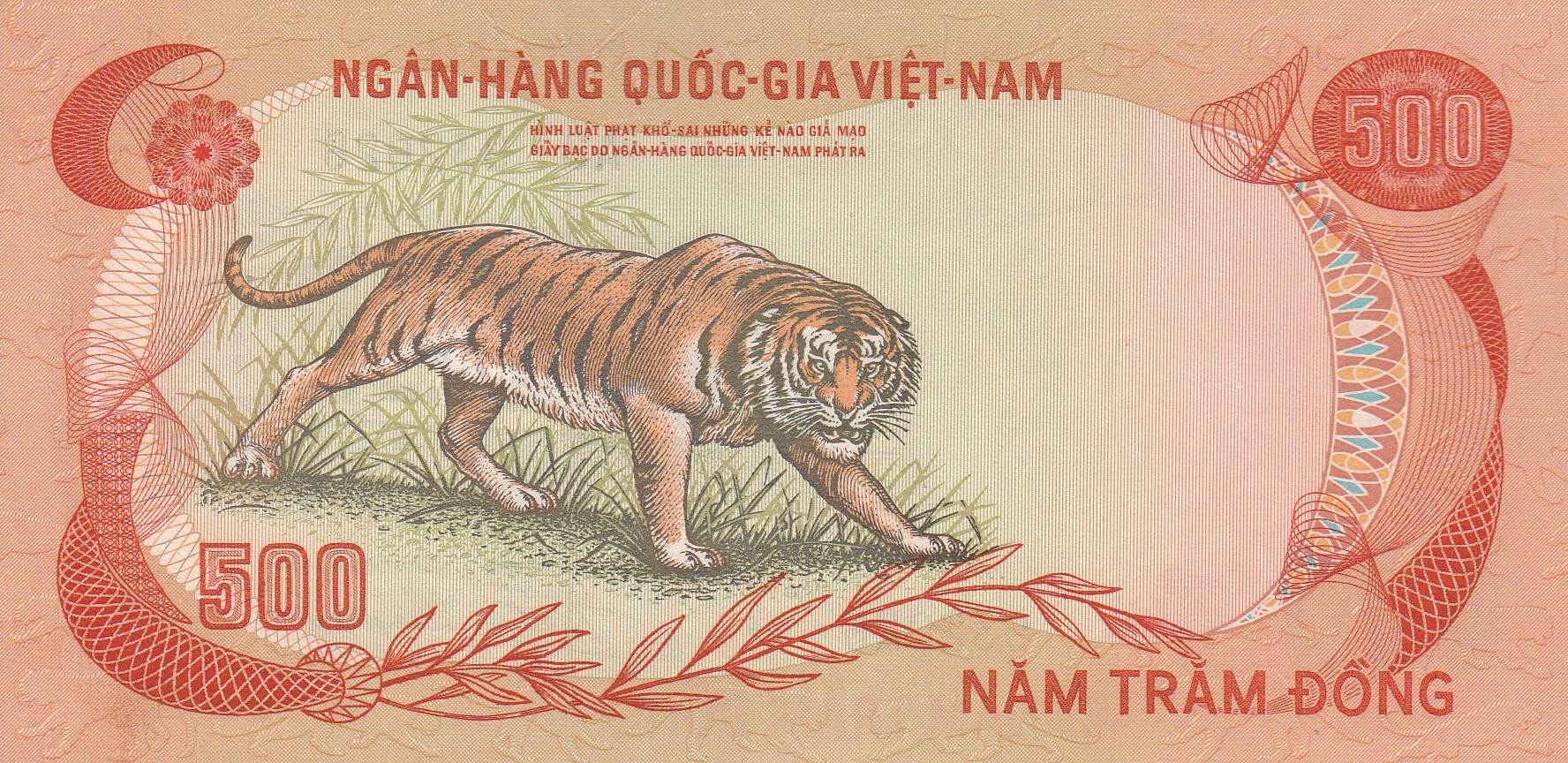 Memorabilia Bills of Asia Vietnam War Era South Vietnamese 500 Dong ...