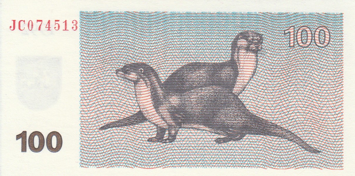 Lithuanian Wildlife, The Eurasian Wolf: 500 Talonas (Lithuania, 1993 ...