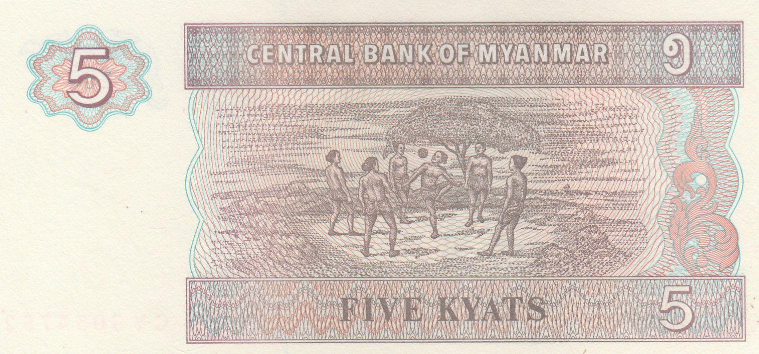 Chinlone, The Ancient Sport Of Burma: 5 Kyat (Myanmar, 1996)-Article
