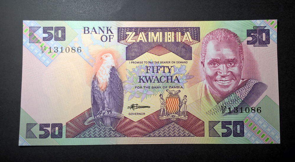 Notes Of The Fish Eagle, Freedom, Breaker Of Chains: 50 Kwacha (Zambia ...