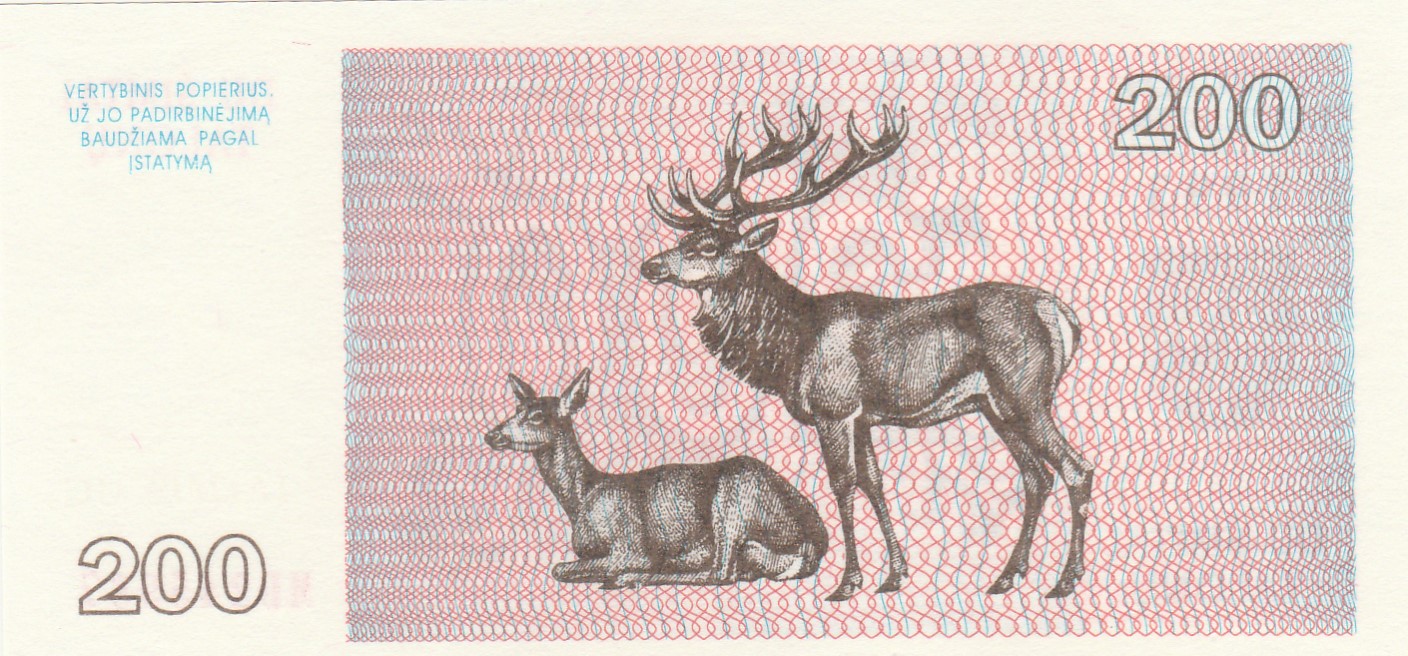 Lithuanian Wildlife, Eurasian Brown Bear: 500 Talonas (Lithuania, 1992 ...