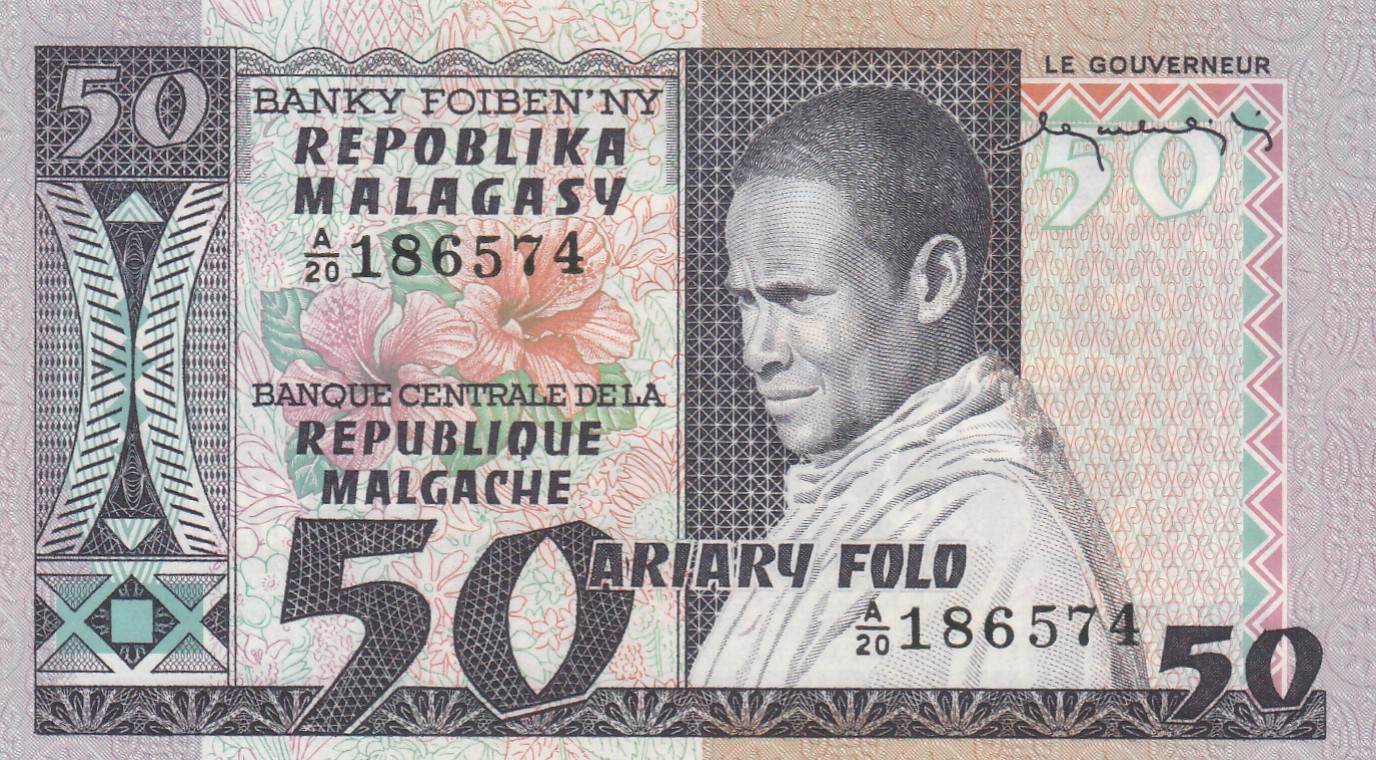 The Marketplace, Early Notes Of The CBM: 50 Francs (Madagascar, 1974 ...