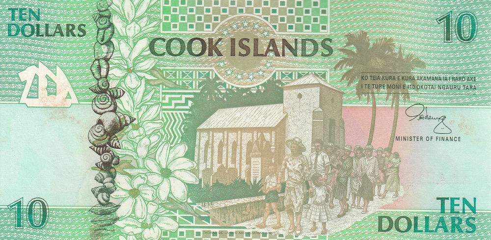 Life On Rarotonga, Past And Present: 10 Dollars (Cook Islands, 1992 ...