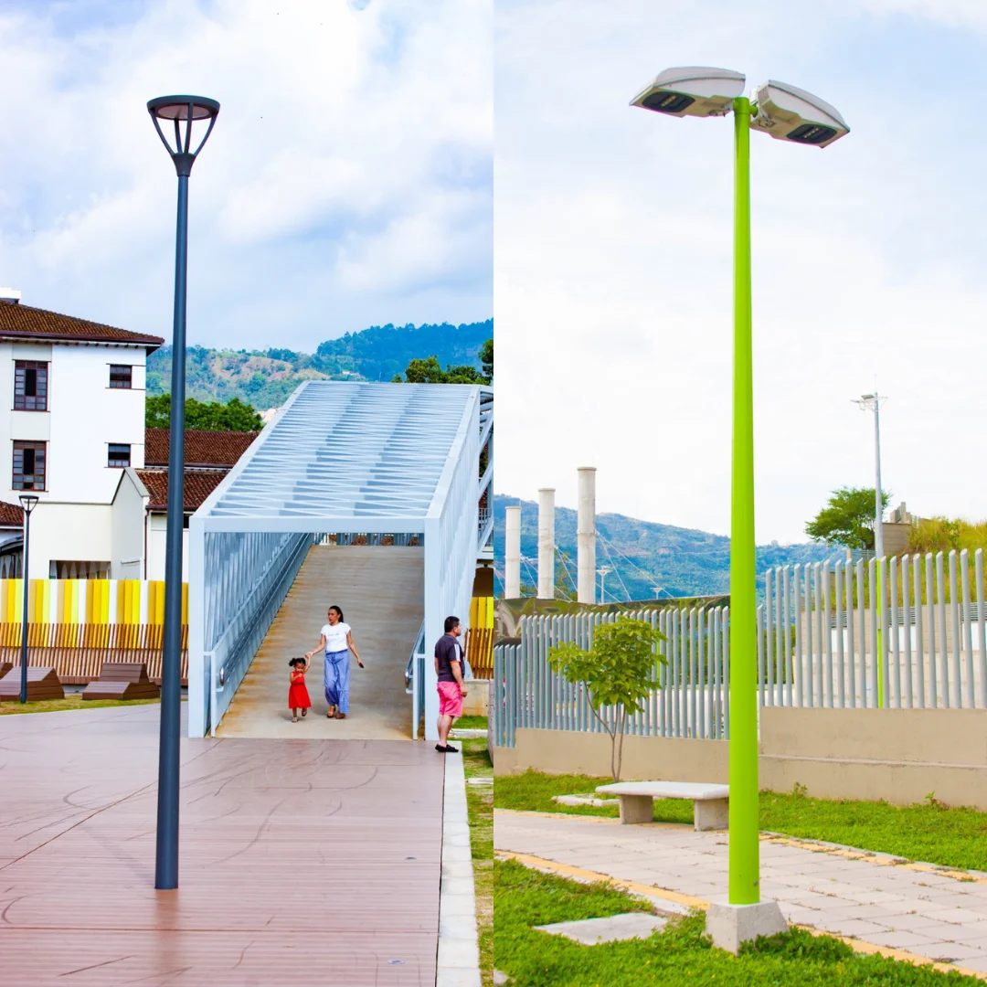 Poste Fibra De Vidrio 5 Mts 150 Kgf Para Alumbrado Público