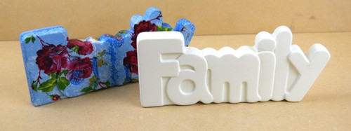 Freestanding Family Word | Crafty Monkey Pottery Painting Studio