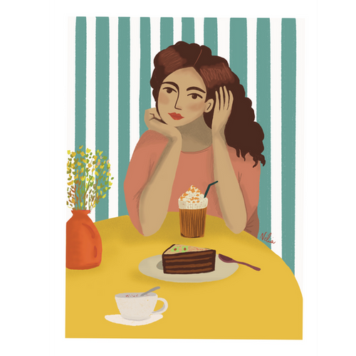 Affiche 30*40cm "Le goûter", impression d'une illustration originale ...