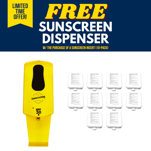 FREE Sunscreen Dispenser w/ Sunscreen Insert (10-pack) purchase ...