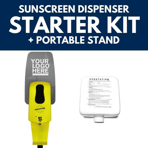 SUNSCREEN DISPENSER - STARTER KIT + STAND | 2022 Sunstation USA