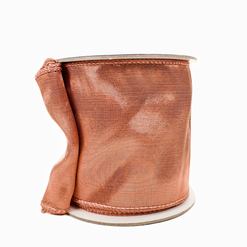 RIBBON 4X10YDS DOUBLE SHEER ROSE GOLD | Craftex