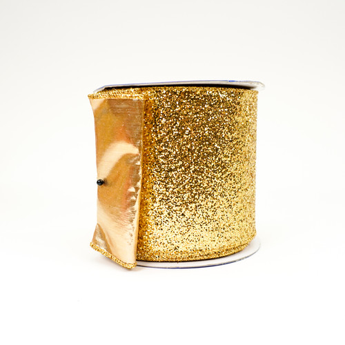 RIBBON GLITTER GLITTER GOLD ( 2 SIZES ) | Craftex