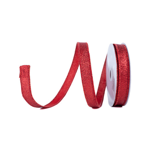 RIBBON SHIMMER GLITTER RED ( 3 SIZES ) | Craftex