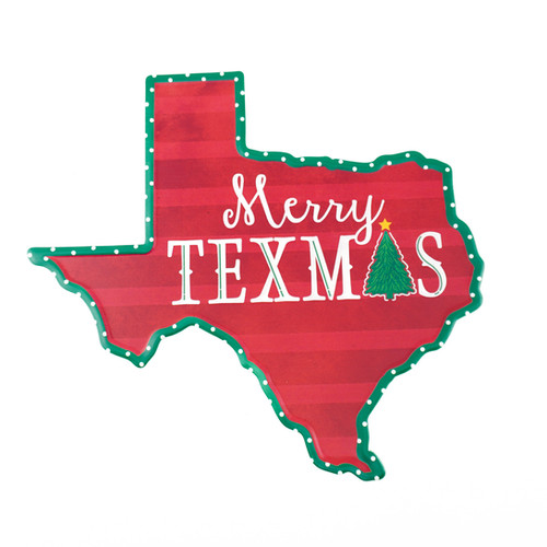 SIGN METAL 12INX12IN MERRY TEXMAS | Craftex