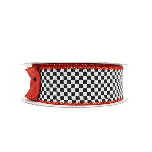 RIBBON MINI CHECKER WITH RED AND WHITE (2 SIZES) | Craftex