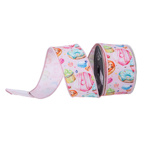 RIBBON PASTEL PASTRIES PINK ( 2 SIZES ) | Craftex