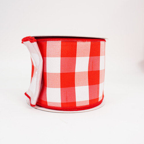 RIBBON COUNTRY CHECKS RED AND WHITE (2 SIZES) | Craftex