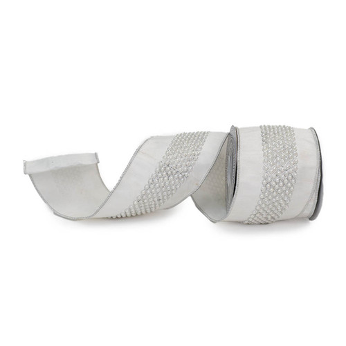 RIBBON 4" X 5YDS PUPION PEARL WHITE | Craftex