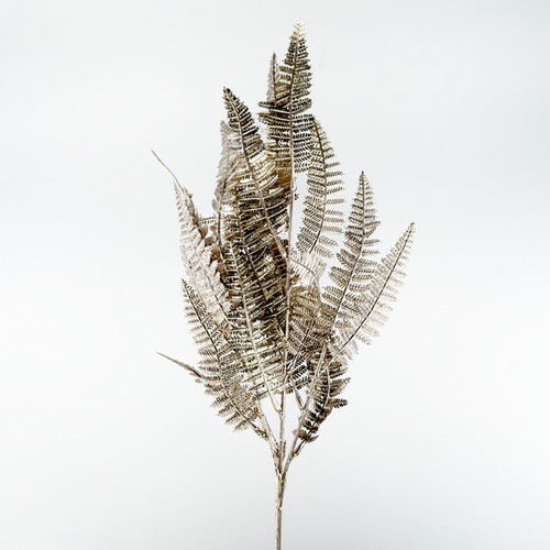 SPRAY GLITTER BOSTON FERN 25IN CHAMPAGNE | Craftex