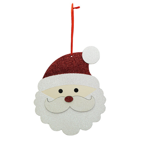 SANTA FACE 12.5IN RED AND WHITE | Craftex