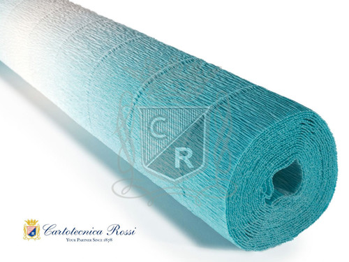CREPE PAPER LIGHT BLUE AND WHITE 180G 20INX8.2FT | Craftex
