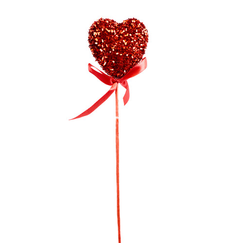 TINSEL HEART PICK (2 SIZES) | Craftex