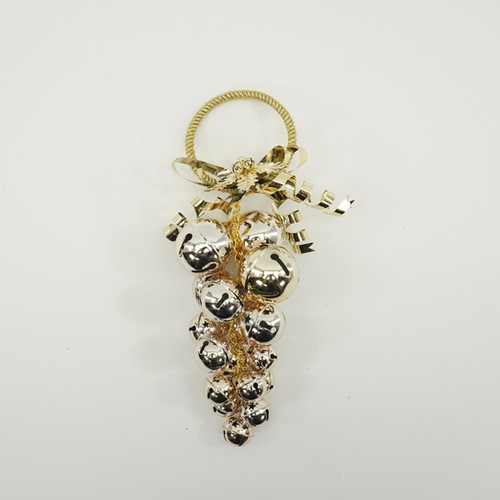 JINGLE BELL CLUSTER HANGER 12IN TALL GOLD | Craftex