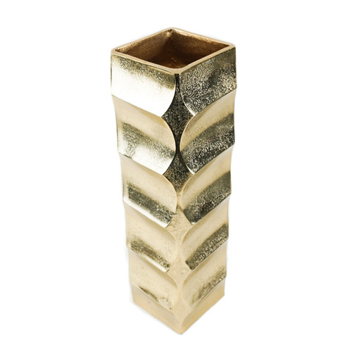 METAL SQUARE VASE GOLD (2 SIZES) | Craftex
