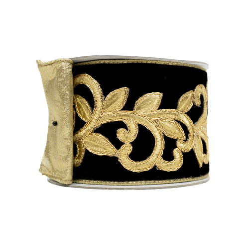 RIBBON 4" X 5YDS ROYAL EMBROIDERY ( 3 COLORS ) | Craftex