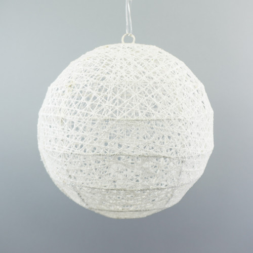 BALL GLITTER WIRE MESH WHITE ( 3 SIZES ) | Craftex