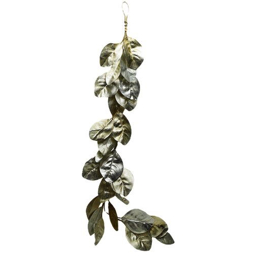 MAGNOLIA LEAF GARLAND 45IN PLATINUM | Craftex