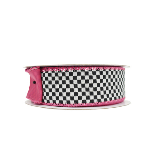 RIBBON MINI CHECKER WITH PINK AND WHITE (2 SIZES) | Craftex