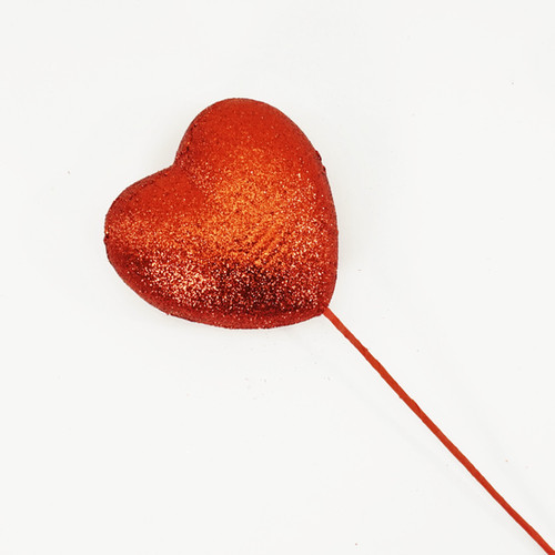GLITTERED HEART PICK 20IN (2 COLORS) | Craftex