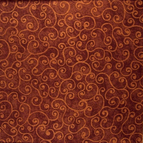 108" Coffee Brown Fabric with Swirls. | Quilted Glo