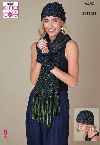 6450 King Cole Adults Scarf, Hat, Beanie, Hand Warmers, Snood Pattern ...