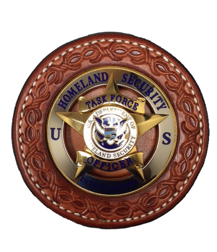 Homeland Security - Badge Holder - Custom made from top quality Wickett ...