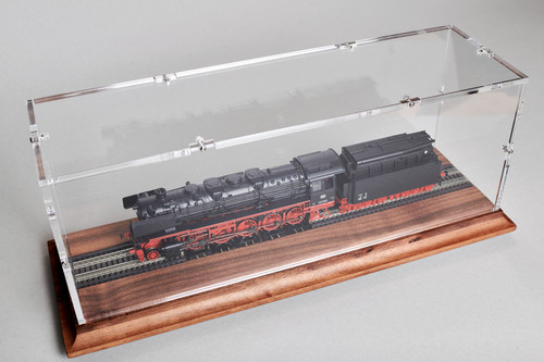 Working DC/DCC model train display (H0) for small steam locomotives ...