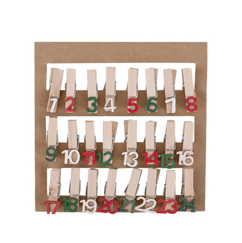 24 Days of Christmas Countdown Pegs | TG Christmas