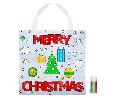 Colour-In Merry Christmas Tote bag | TG Christmas
