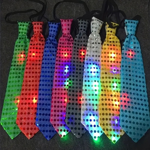 Sequin LED Flashing ties | TG Christmas