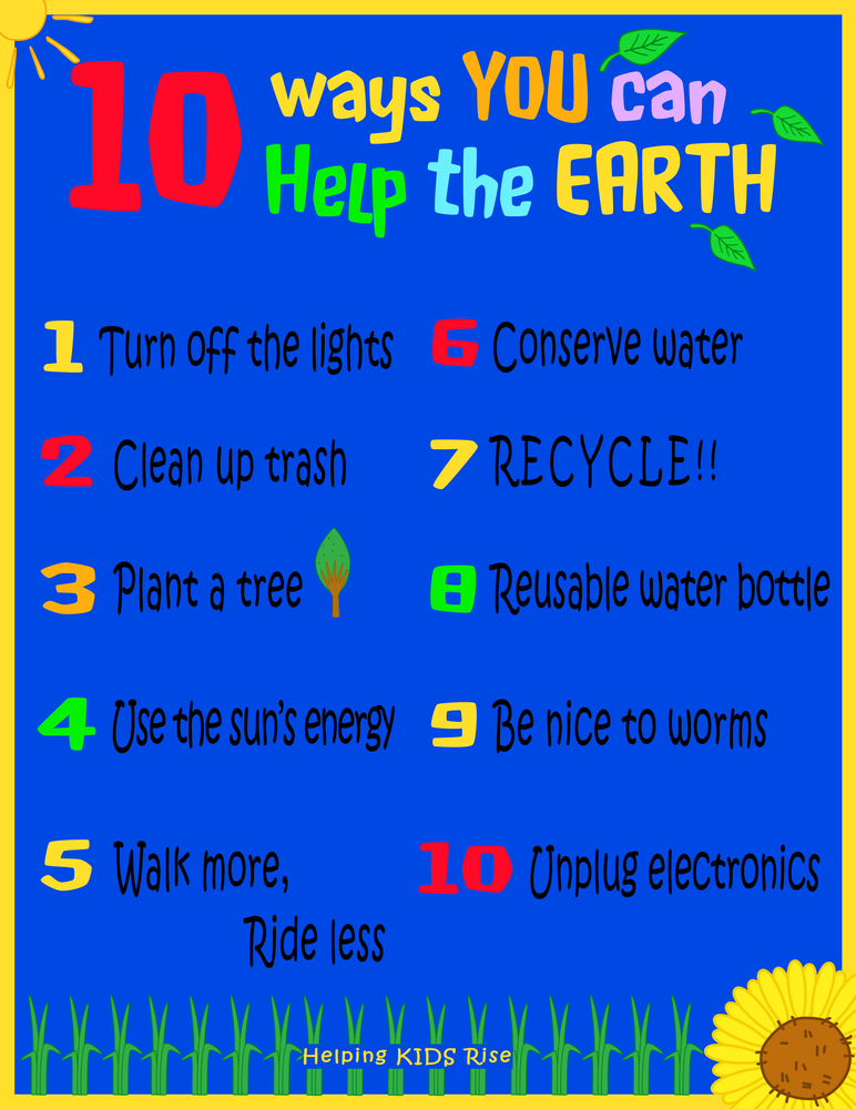 Earth Day 10 Easy Ways Kids Can Help Save The Earth Earth Day 10 Easy Ways Kids Can Help Save The Earth