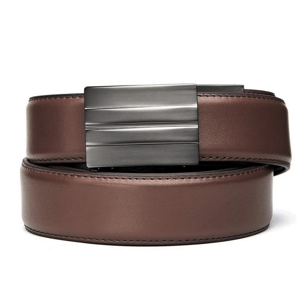 Kore Essentials X2 Buckle brown leather gun belt | FireArmadillo