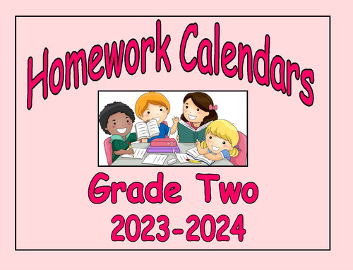 Homework Calendars Grade 2 - 2023-2924 | Primary Success