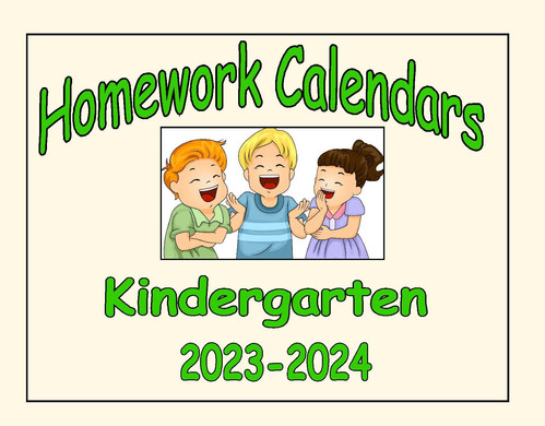 Homework Calendars Kindergarten 2023-2024 | Primary Success