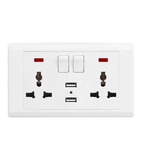 RR 13A Double Socket Outlet with USB | Thatday Electricals