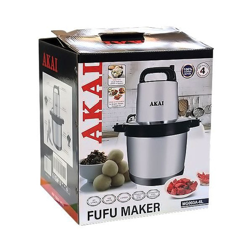Akai 6.0L Black Stainless Steel Fufu Maker 1500W | Thatday Electricals