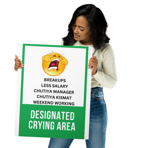 Designated crying metal sign | Niijee