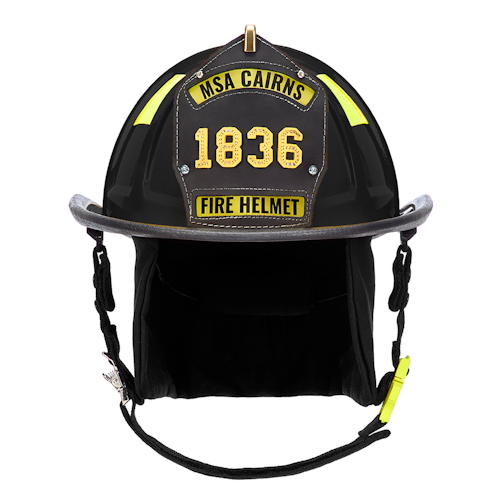 Cairns 1836 Painted Traditional Fire Helmet, Black | Casco Industries Inc