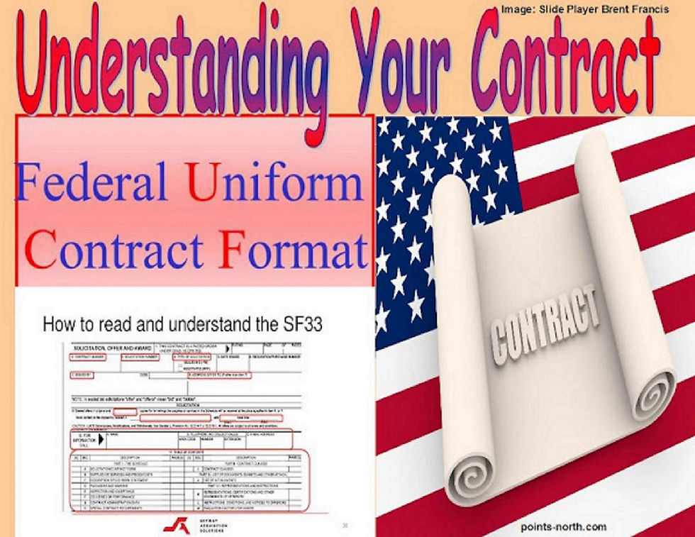 Understanding The Federal Government Uniform Contract Format