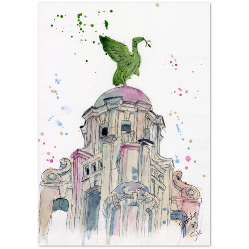 Liver Bird watercolor prints | Sketches by Ste