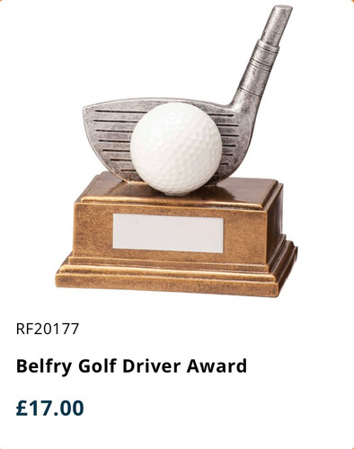 Belfry Golf Driver Award | Hemel Trophies & Jewellers